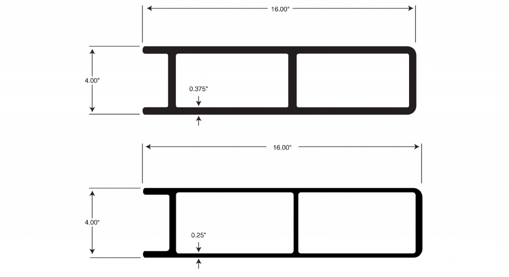 FRP Box Beams 16" | Structural Box Beam Shapes, Fiberglass Profiles